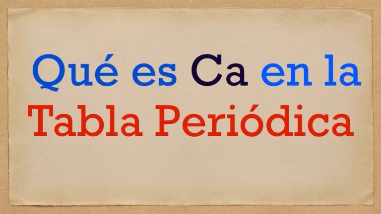 ¿Qué significa Ca en la tabla periódica? Descubre su importancia y ...